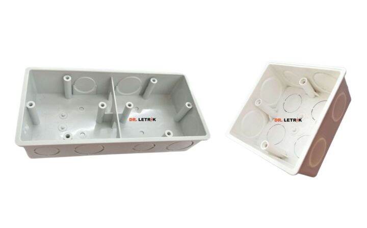 3x3 PVC Single Conceal Box / 3x7 PVC Double Conceal Base (White) | Lazada