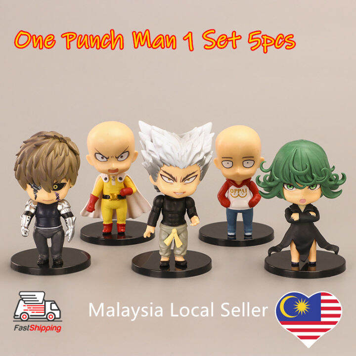 一拳超人 One Punch Man Saitama Genos Tatsumaki Garou Mini Figure Decoration ...