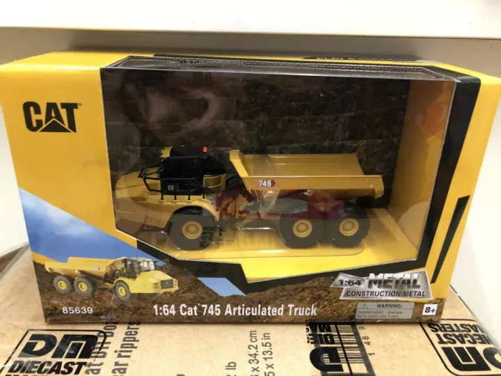 DM 1:64 CAT 745 Caterpillar articulated dump truck loading engineering ...