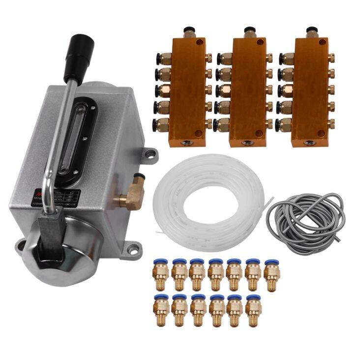 One Set Lubricating Oil Pump Hand-Actuated Cnc Router Electromagnetic ...