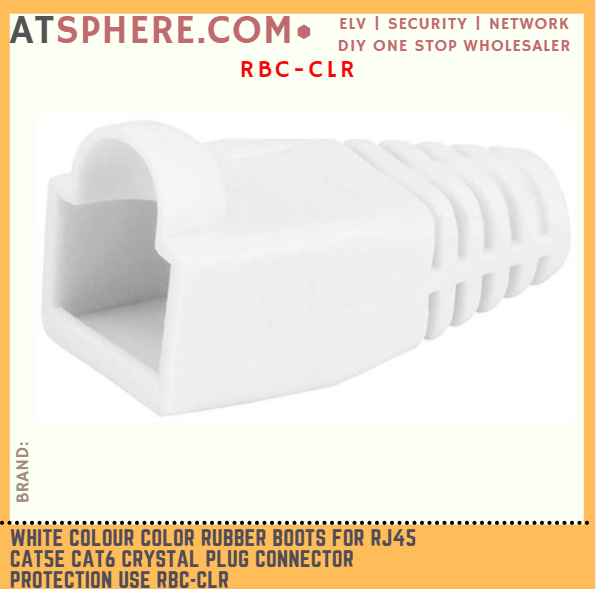 White Colour Color Rubber Boots for RJ45 Cat5e Cat6 Crystal Plug ...