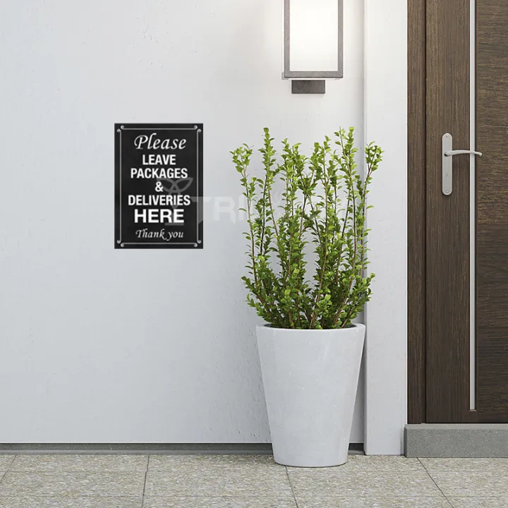 Leave Packages Deliveries Parcel Here Signage | Lazada