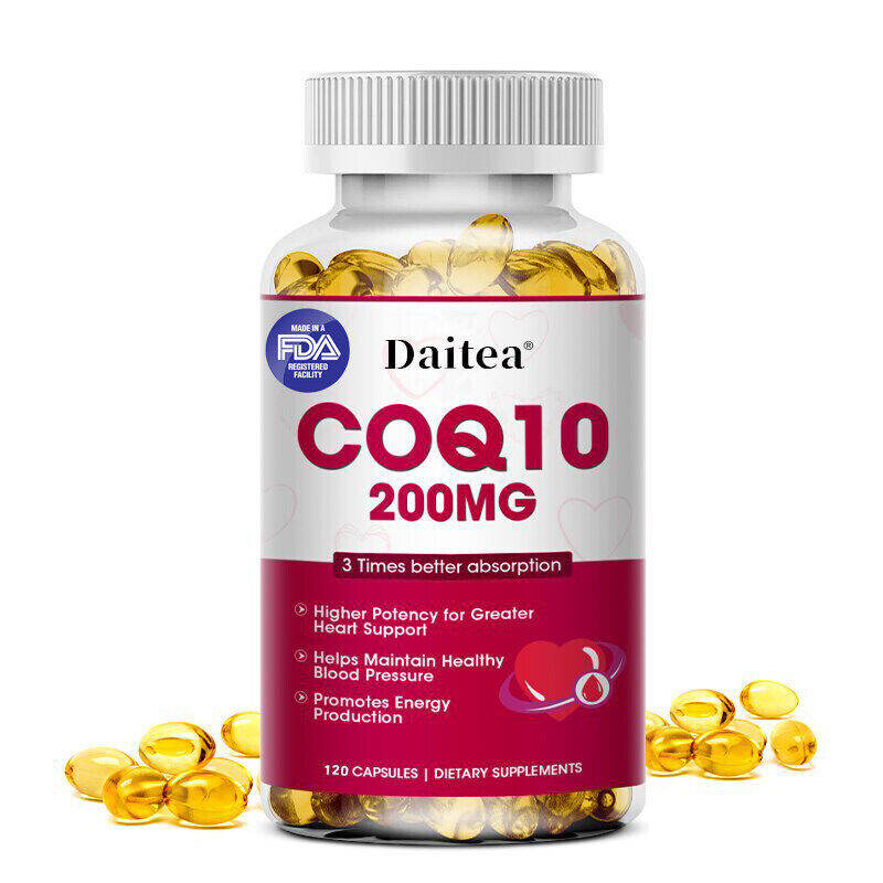 Coenzyme CoQ10 200 Mg 120Sofgels วิตามินเพื่อสุขภาพ หัวใจ แพ็กเก็จใหม่ ...