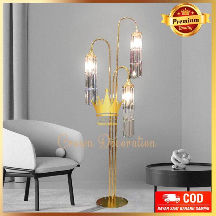 Lampu Standing Rumbai 1 Set 3 Cabang Rumbai Hiasan Dekorasi Wedding ...
