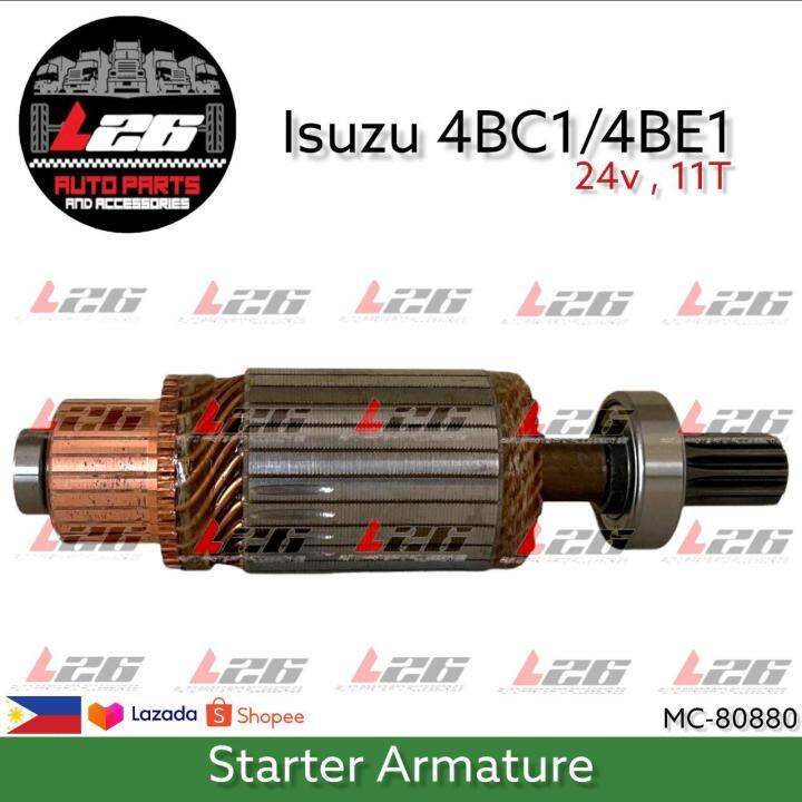 STARTER ARMATURE Isuzu 4BC2 4BC1/ 4BE1 STARTER ARMATURE 11T 24V MC ...