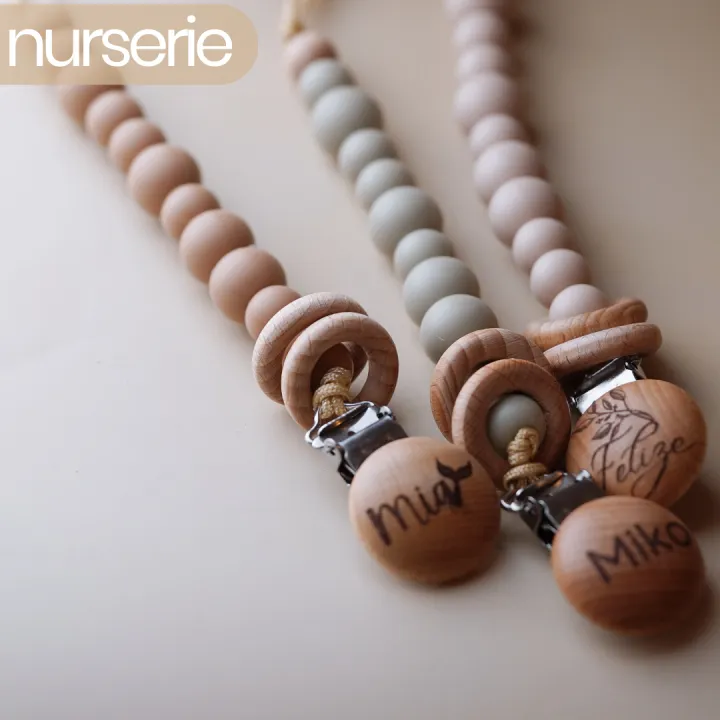 Silicone Pacifier Clip - for pacifiers, teethers - 100% Food Grade ...