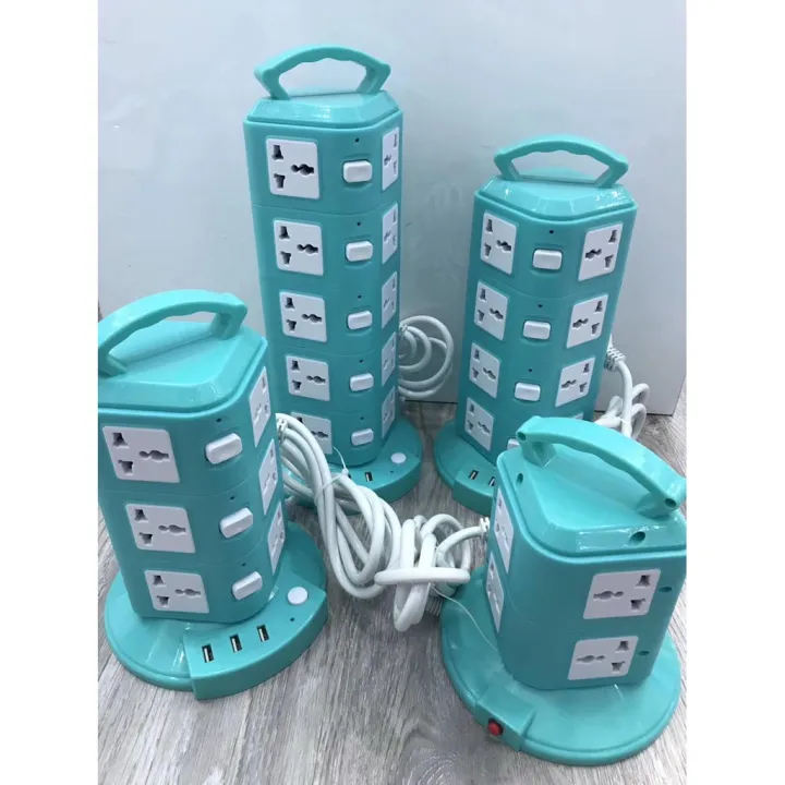 Multifunctional Power Socket Three Layer Vertical 12 socket 3 USB Charger | Lazada PH