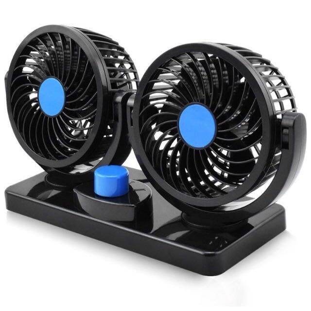 car fan 12v double headed Double Headed Vehicle Fan 12V 24V Volts Low ...