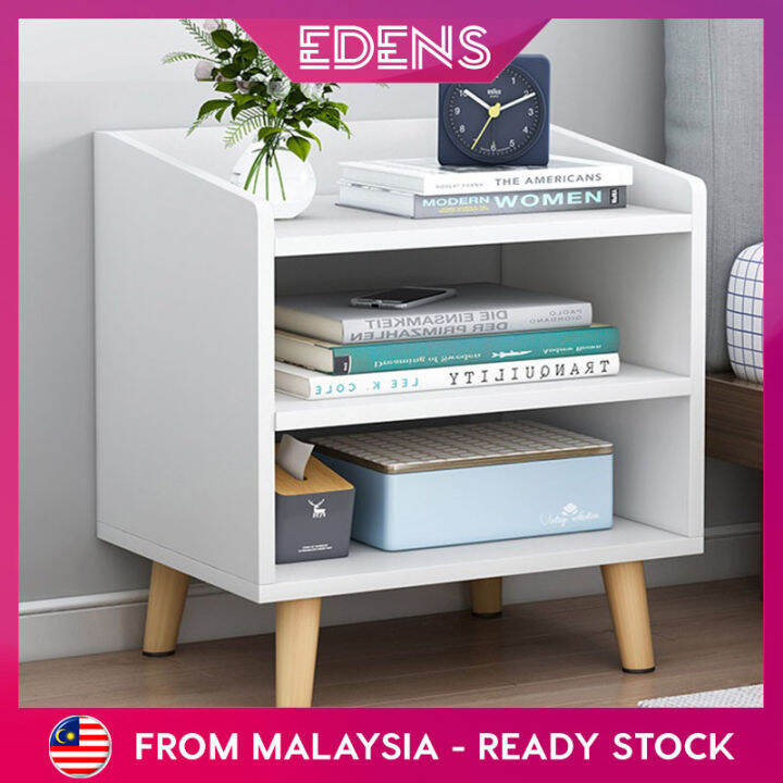 Edens Simple Modern Multi functional Bedside Table Solid Wood Mini ...