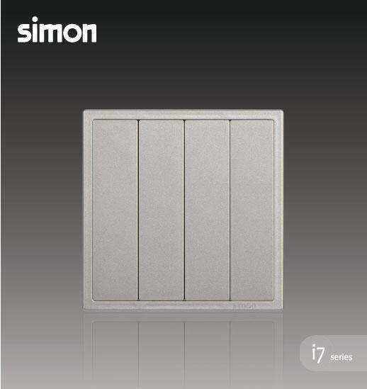 Simon i7 Series 4 Gang 1 Way Switch - Golden Champagne | Lazada