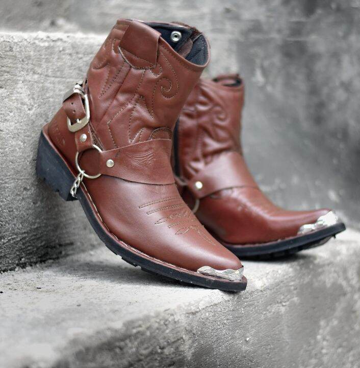 SEPATU BOOTS JUNGLE JENGGEL TOURING BIKERS ADVENTURE KULIT ASLI ...