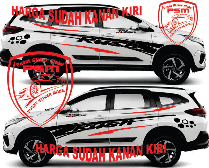 NEW cutting sticker mobil sticker body samping mobil all new rush gr sport striping sticker ...