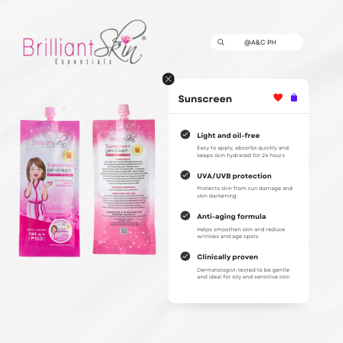 Brilliant Skin Essentials Sunscreen Gel-Cream SPF 30 50g | Lazada PH