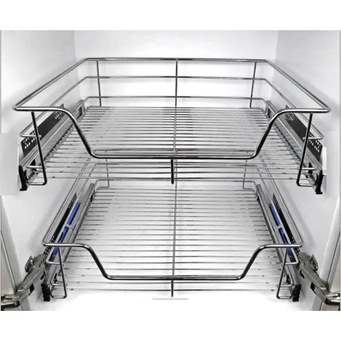 【In Stock】 Plain 2 layer All Purpose Pull out Basket 304 stainless ...