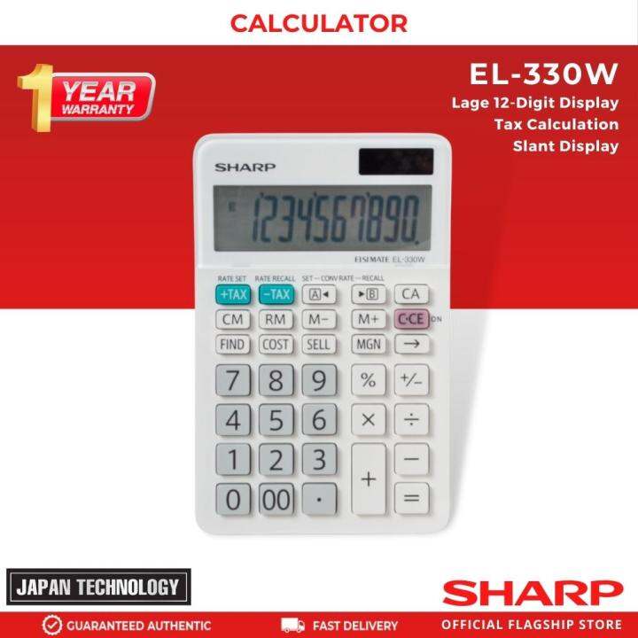 Sharp Semi-Desktop Calculator EL-330W | Lazada PH