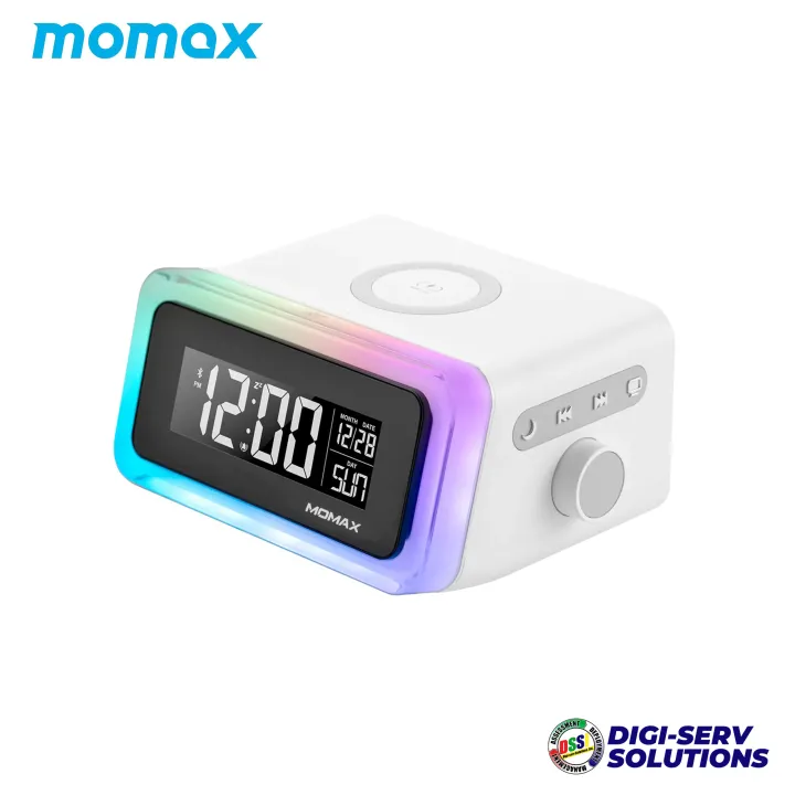 Momax Q.Clock 2 Digital Clock Speaker with LED Display & 10W Wireless ...