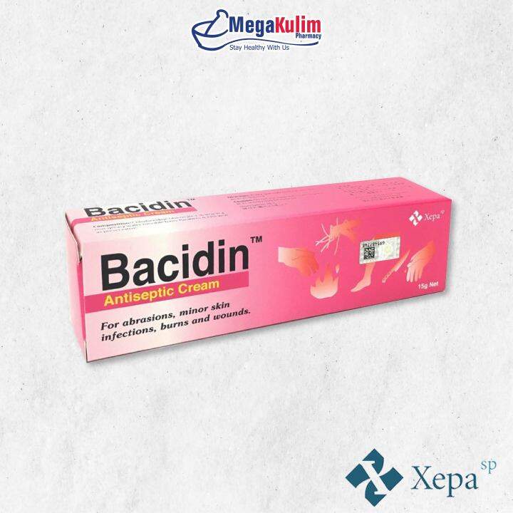 Bacidin Antiseptic Cream 1% 15g | Lazada