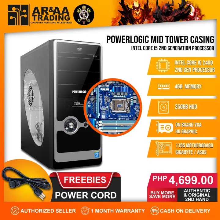 CPU Desktop Powerlogic Intel Core i5 3370 4gb 250gb DVD (3rd Generation ...