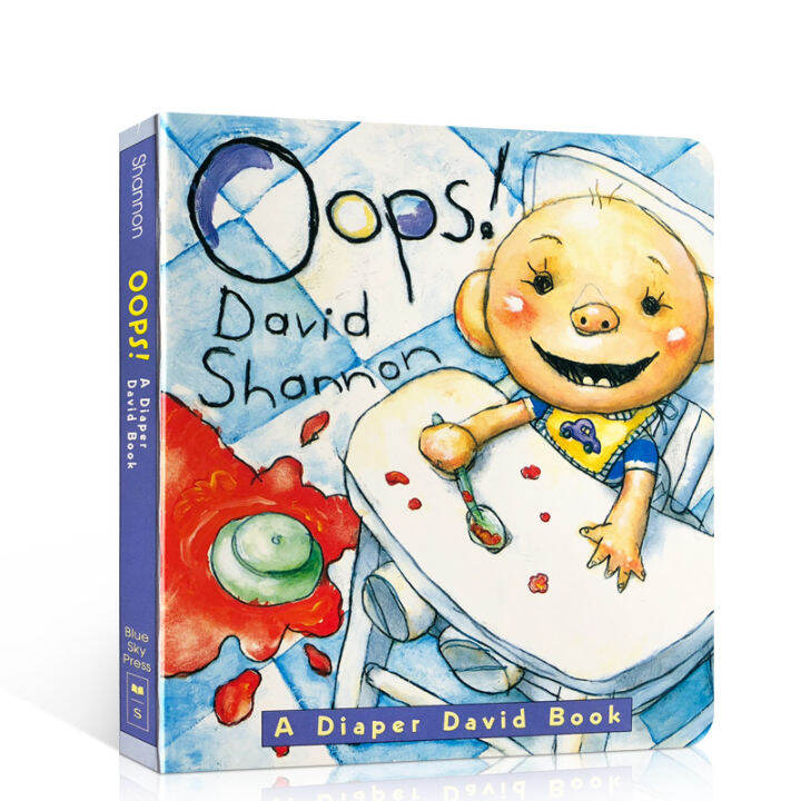 milu Original English Gift Audio Oops David: A Diaper David Book Board Book No David Shannon ...