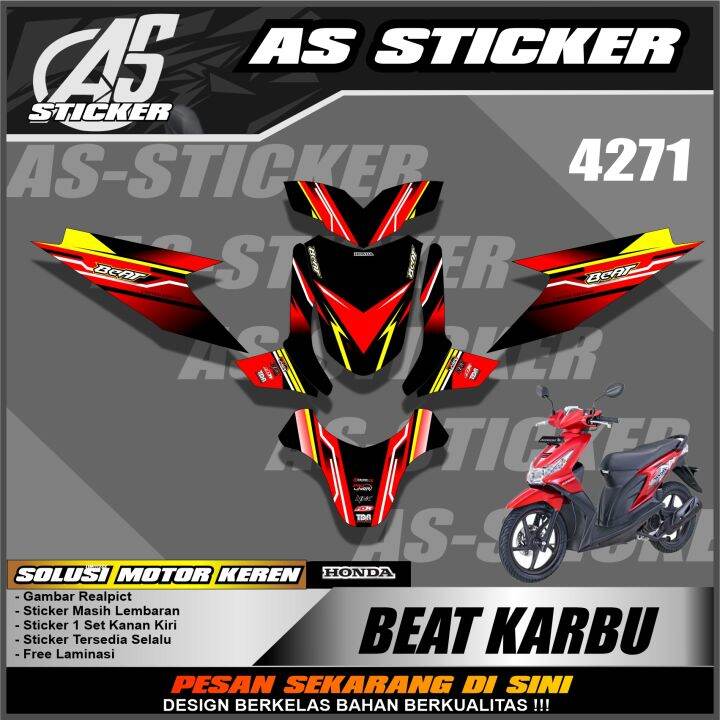 4271a Decal Motor Beat Old Beat Lama Beat Karbu Stiker Fullbody Desain ...