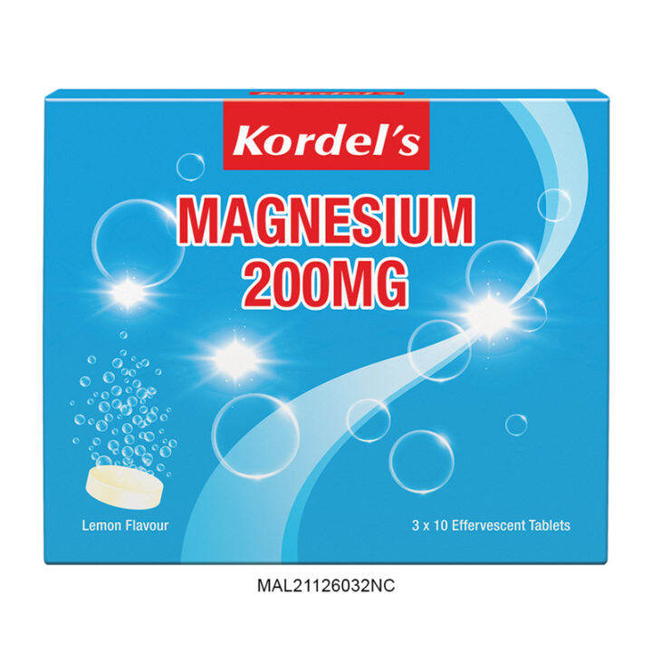 KORDEL'S MAGNESIUM 200MG EFFERVESCENT TAB 3X10'S (EXP:07/2024) | Lazada