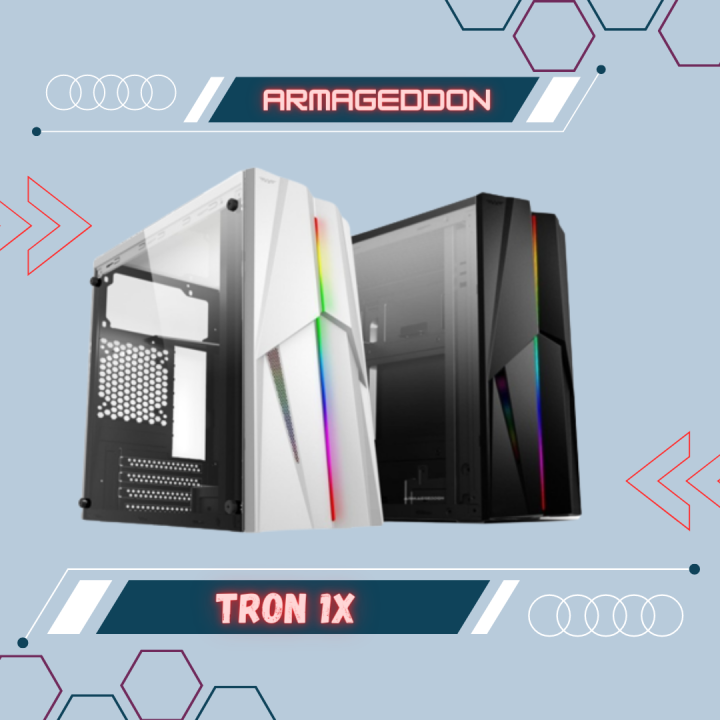 Armaggeddon TRON 1X - Tempered Glass m-ATX Gaming Case | Lazada Indonesia
