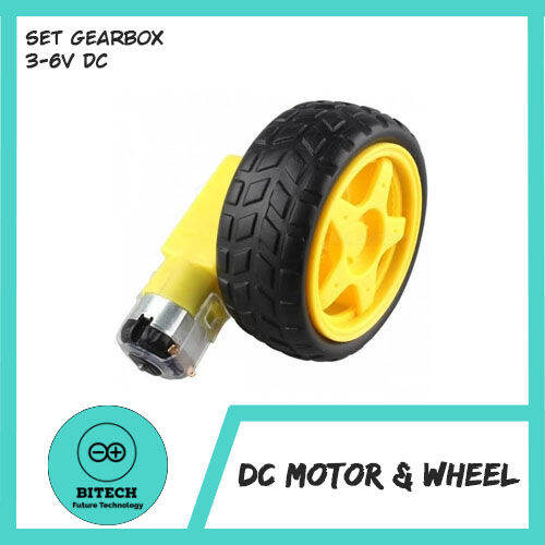 RODA MOTOR DC GEAR BOX SET SMART CAR 1:48 DIY (ARDUINO) | Lazada Indonesia