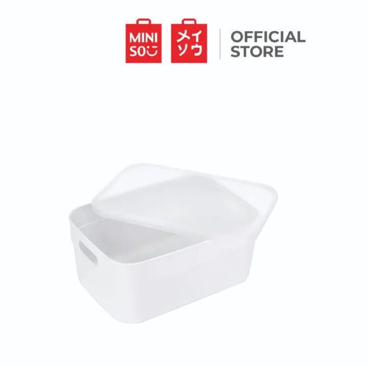 Miniso PE Storage Box Organizer with Lid (Large) | Lazada PH