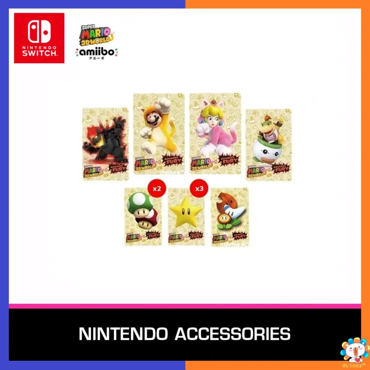 Nintendo Switch Super Mario 3D World + Bowsers Fury Amiibo NFC Game ...