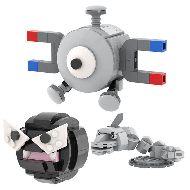 Pokemon MOC Building Blocks Magnemite Gastly Onix MOC Bricks Action ...