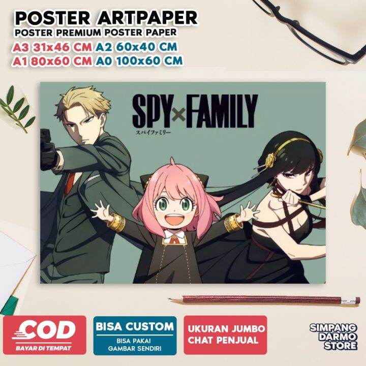 Poster Spy X Family Anya Twilight Loid Forger Yor Ibu Anya Bond Anjing ...