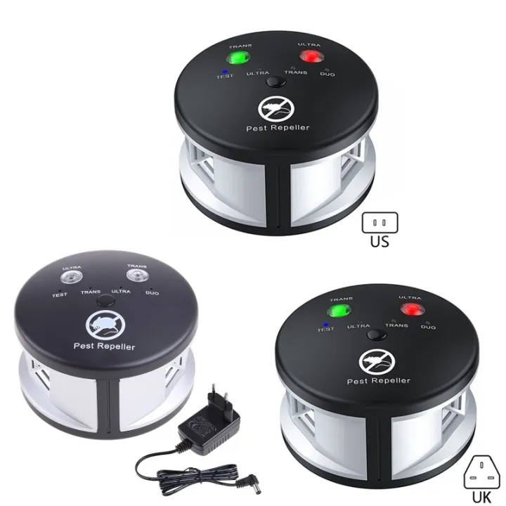 Squirrel Ultrasonic Repellent Mouse Deterrent 360° Humane Indoor Pest ...
