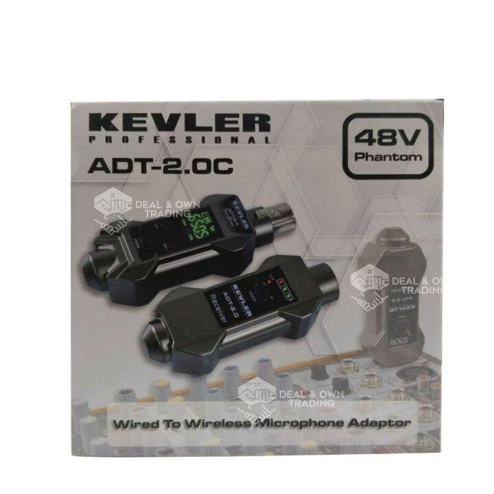 Kevler ADT-2.0C Wired to Wireless Microphone Adaptor UHF w/ Adaptor ...