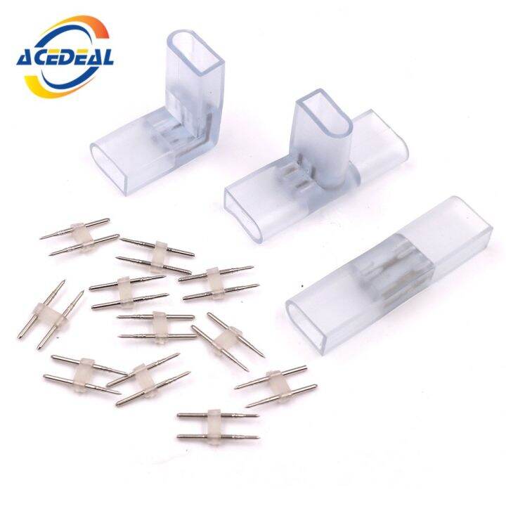 AceDeal 2 pin I L T Shape Corner Connector for 110V 220V 8x16MM Single ...