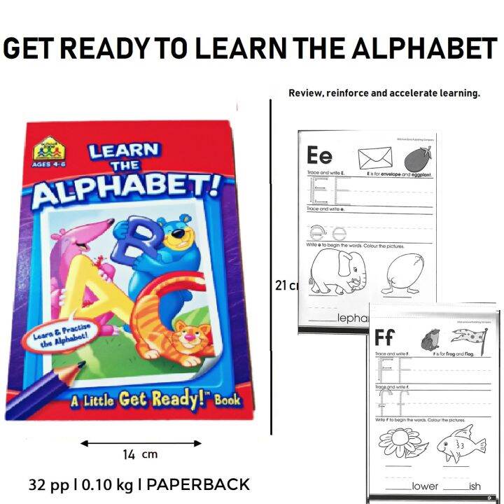 GET READY SERIES LEARN THE ALPHABET KIDS BOOK EDUCATIONAL ACTIVITY BOOK ...