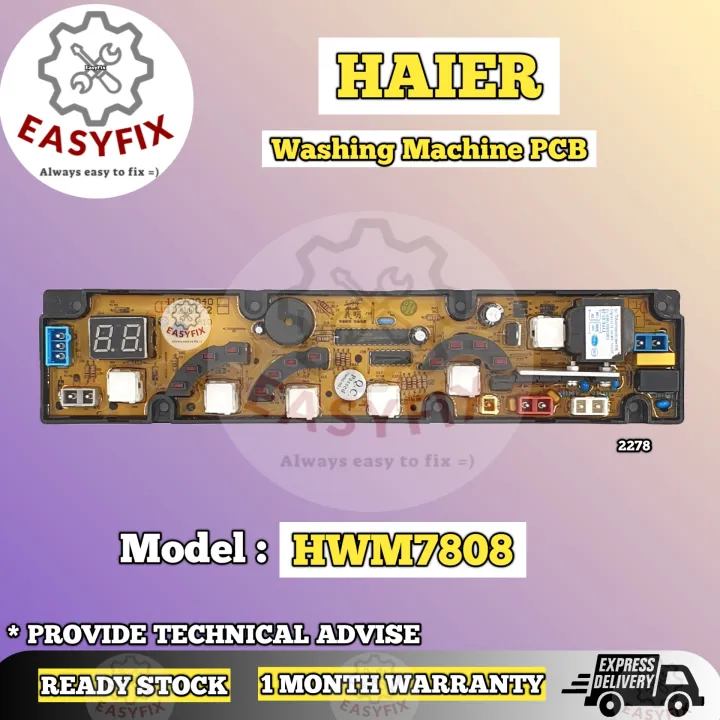 HWM7808 HAIER WASHING MACHINE PCB BOARD (CONTROL BOARD) PANEL BOARD ...