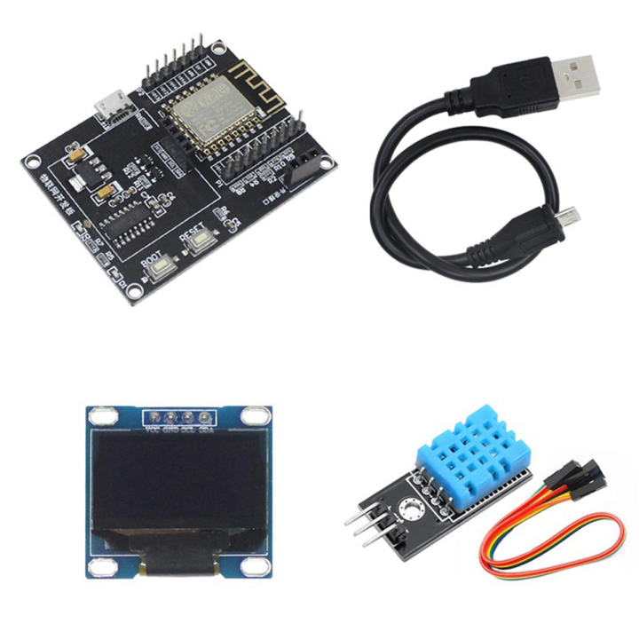 ESP8266 Development Board +0.96 Inch Screen+DHT11 Sensor+USB Cable SDK ...