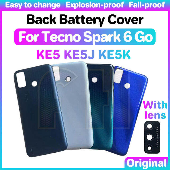 Back housing Battery Cover Glass Housing For Infinix TECNO Spark 6 GO ...