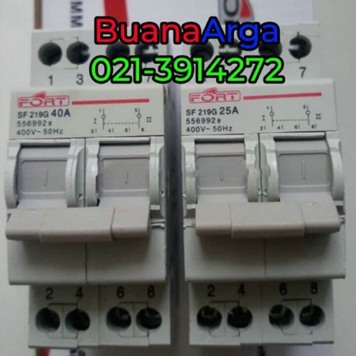 DIN Rail Change Over Switch SF 219G-25 2 Pole 25A (Model MCB) | Lazada Indonesia