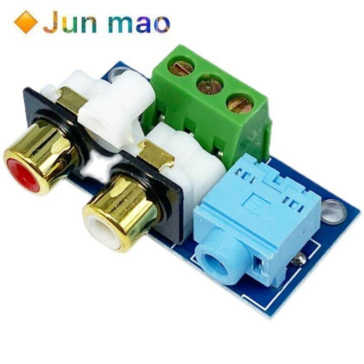 RCA lotus 3.5mm plug socket PCB board wiring terminal audio input and ...