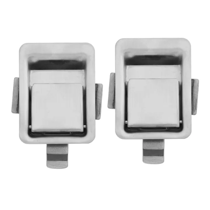 2X Stainless Steel Recessed Mounted Latch Mini Flush Mount Paddle ...