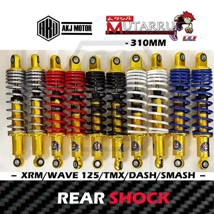 MUTARRU GOLD SERIES REAR SHOCK FOR XRM/WAVE125/TMX/DASH/SMASH 310MM ...