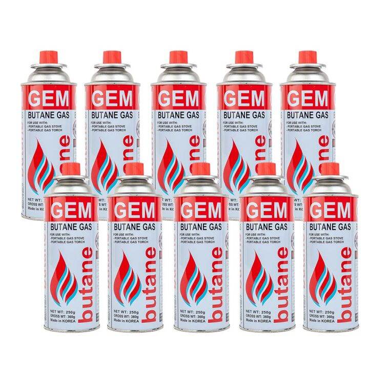 GEM Butane Gas Canister (10 pack) | Lazada PH