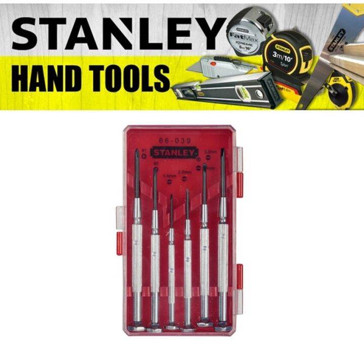 STANLEY 6 PIECE BI-MATERIAL HANDLE PRECISION SCREWDRIVER SET 66-052 66 ... STANLEY 6 PIECE BI-MATERIAL HANDLE PRECISION SCREWDRIVER SET 66-052 66 ...
