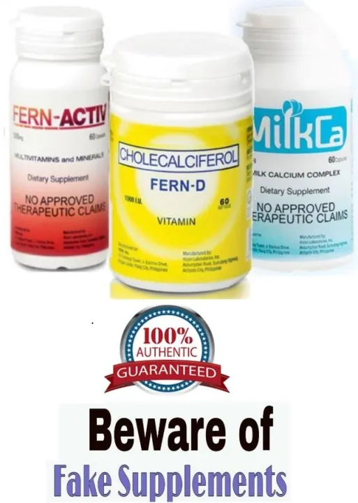 Fern Trio FERN D 60 capsules FERN ACTIV and MILKCA | Lazada PH