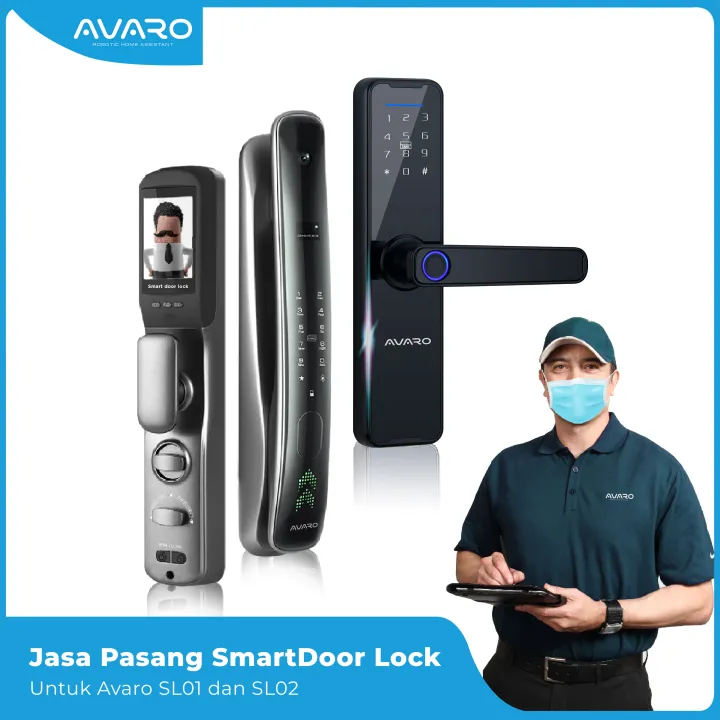 AVARO Jasa Pemasangan Pasang Smart Door Lock oleh Teknisi SL01/SL02 | Lazada Indonesia