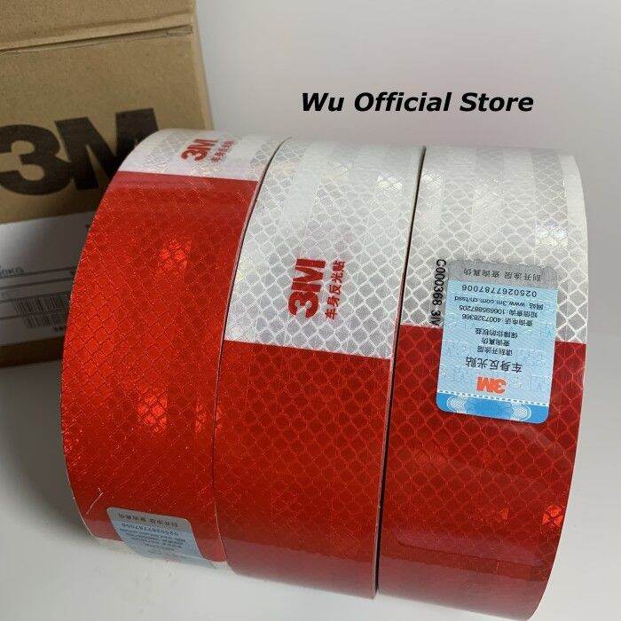 STIKER REFLEKTOR MERAH PUTIH 3M STICKER REFLEKTIF PANTUL CAHAYA TRUK ...