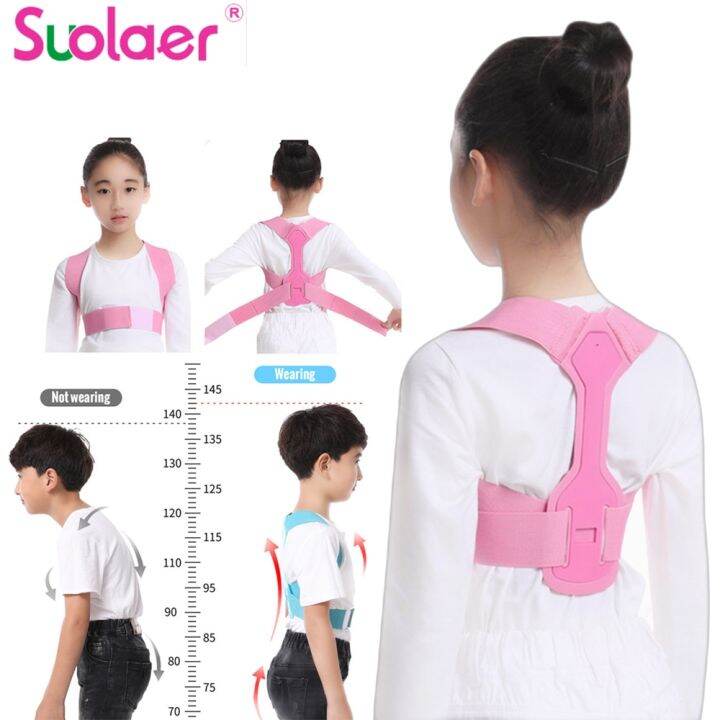 Suolaer Adjustable Children Posture Corrector Back Support Belt Kids ...