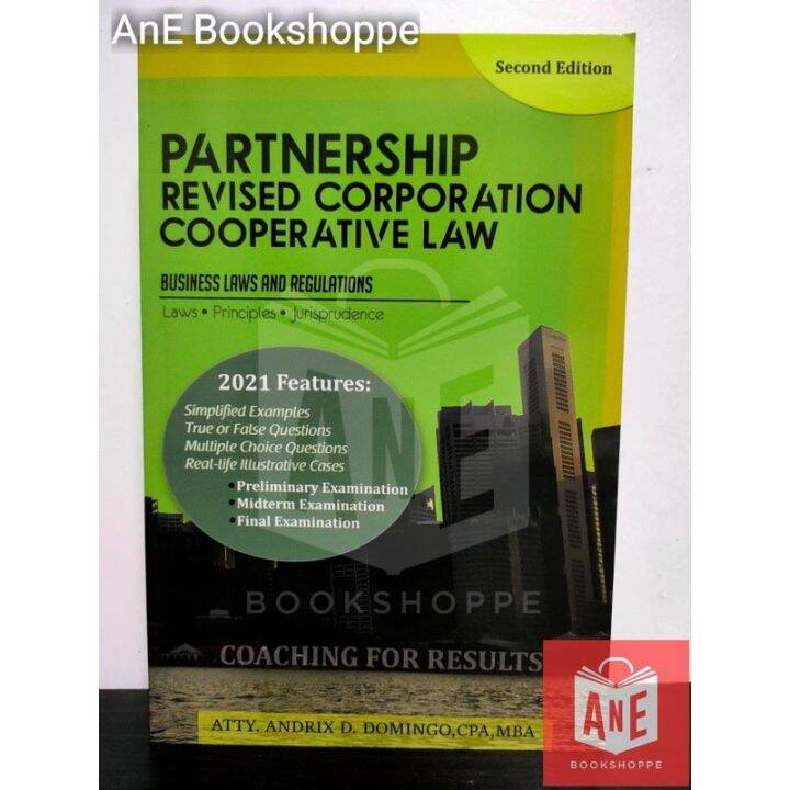 ORIGINAL PARTNERSHIP, REVISED CORPORATION, COOPERATIVE LAW 2021 ed by ...