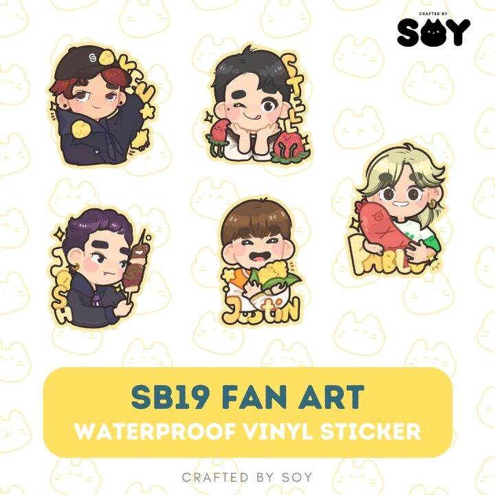 SB19 Fan Art Waterproof Vinyl Sticker | Tumbler, Laptop Deco | Crafted ...